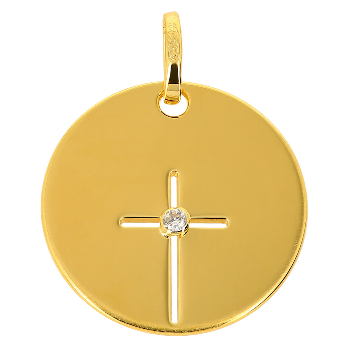 Croix - diamant & or jaune 18ct - PremierCadeau