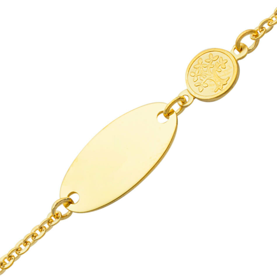 Gourmette bébé poisson - Or jaune 18ct - PremierCadeau