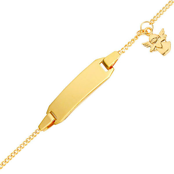 Gourmette bébé ange - Or jaune 9ct - PremierCadeau