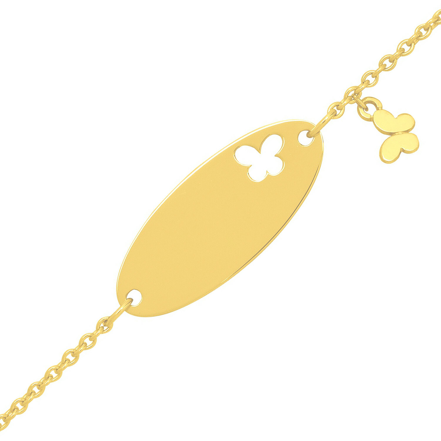 Gourmette bébé Mon Premier Bijou Gourmette bébé forçat clair miroir ...