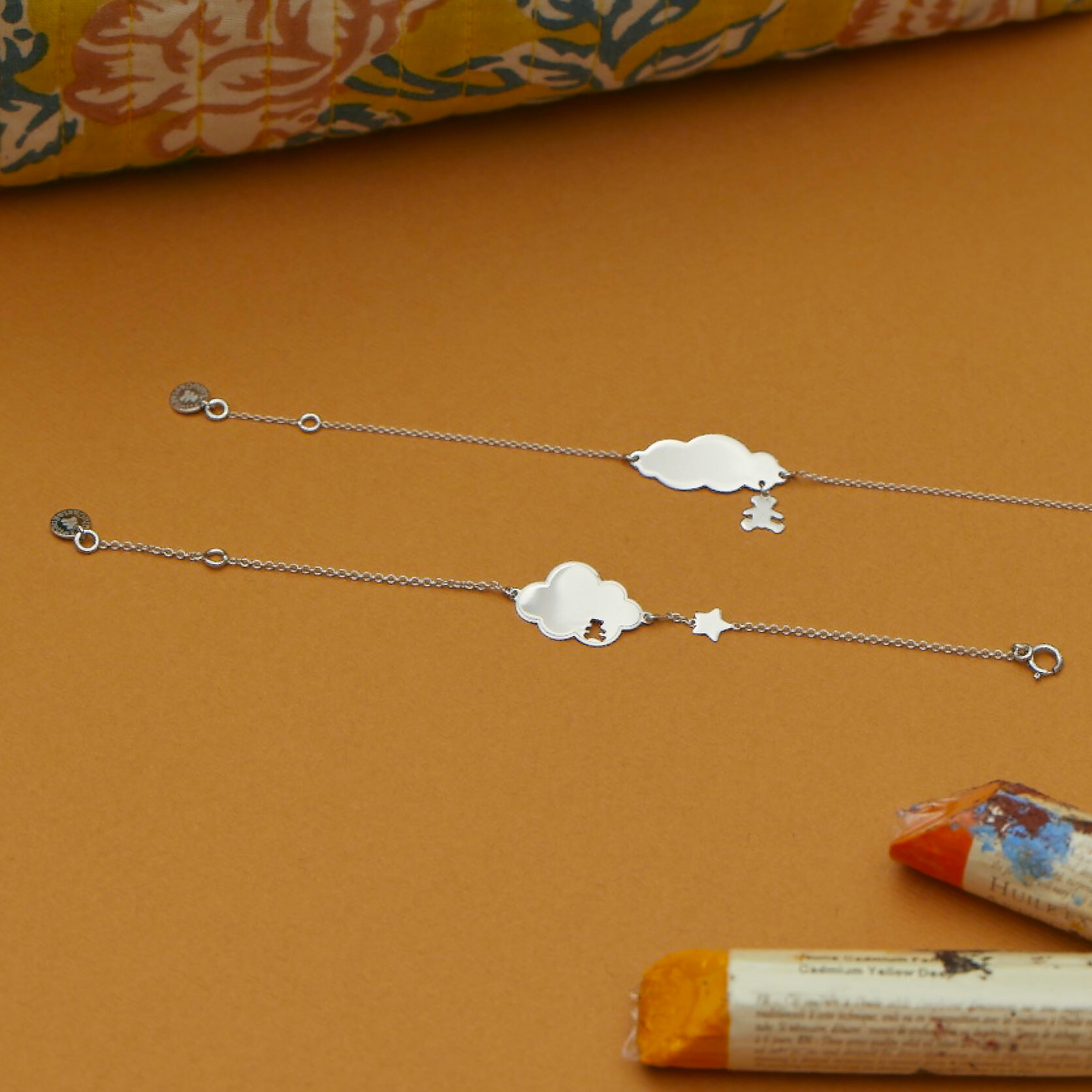 Gourmette bébé Mon Premier Bijou Gourmette bébé nuage - Or blanc 9ct ...