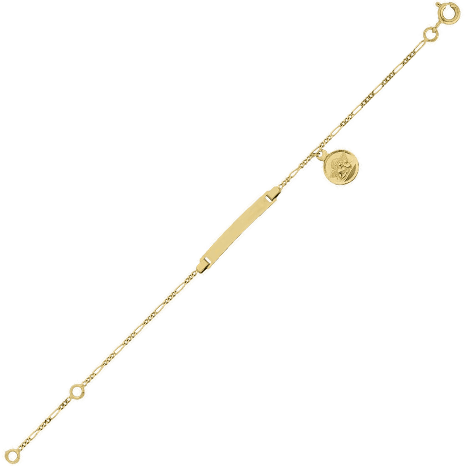 Gourmette bébé ange - Or jaune 9ct - PremierCadeau
