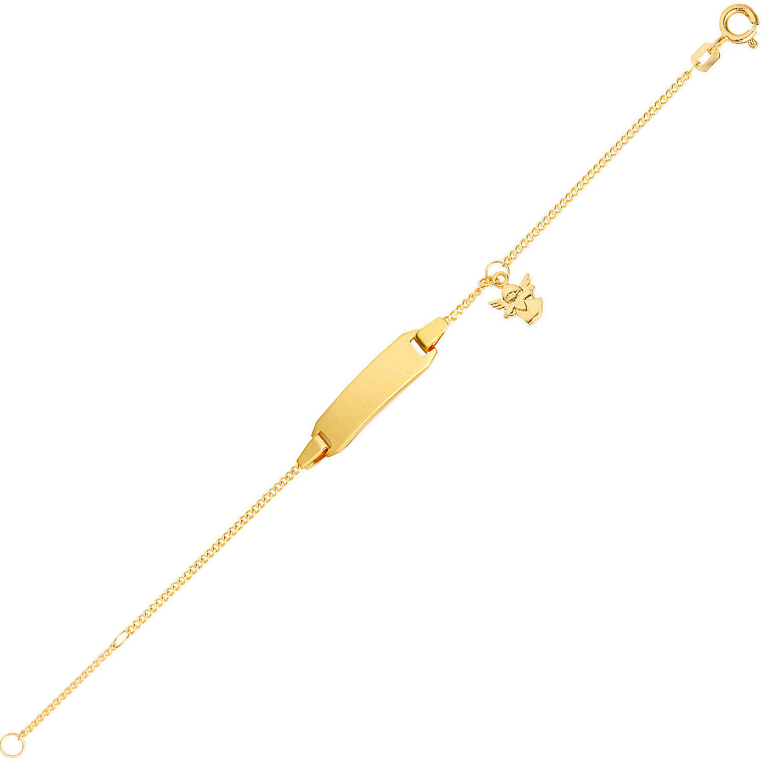 Gourmette bébé ange - Or jaune 9ct - PremierCadeau